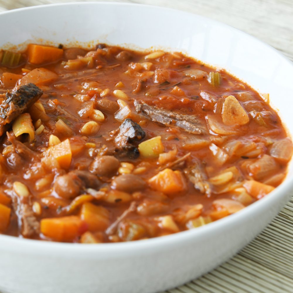 Smoked beef minestrone soup, autumn vegetables (6 Serves) - Zest